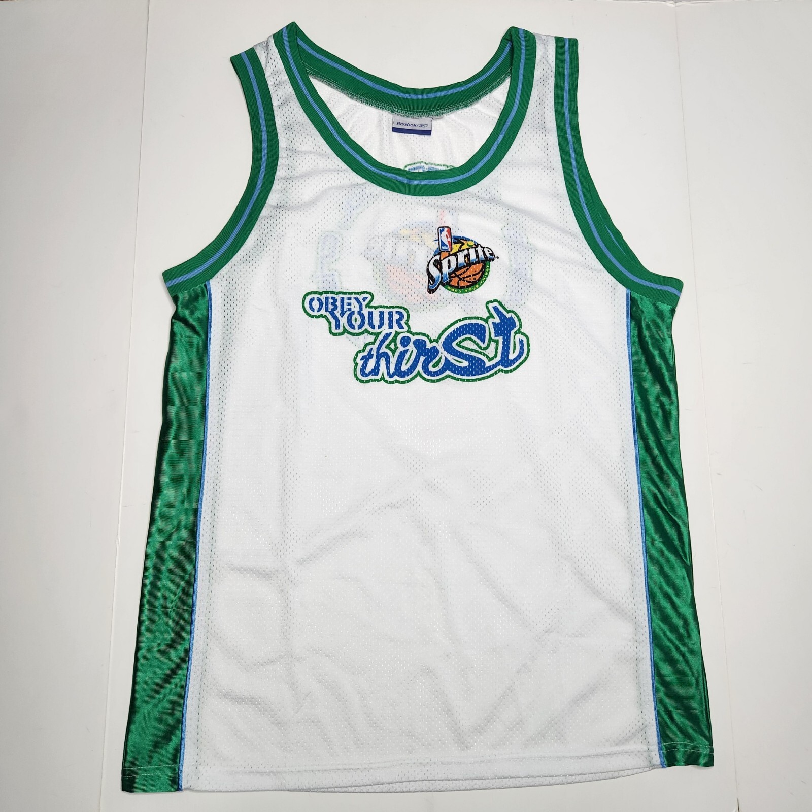 NBA Sprite Promo Basketball Jersey Size Large Obey Your Thirst Reebok ...