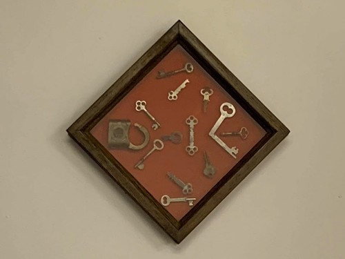 Antique Lock and Key Shadow Box Display | eBay