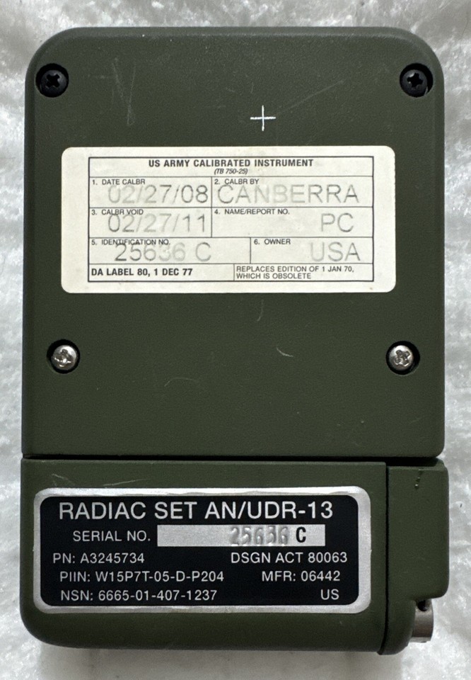 US Military Radiac Set AN/UDR-13 With Carrying Pouch PN A3245734 Free ...