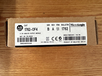 Factory Sealed AB 1762-OF4 MicroLogix 4CH Analog OUTPUT Module 1762OF4 ...