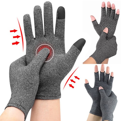 Copper Arthritis Compression Gloves Hand Support Joint Pain Relief Full ...
