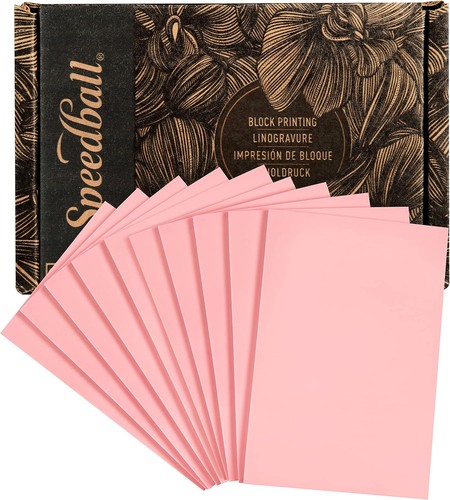 Speedball Speedy-Carve Block Printing Carving Block, Rectangle, Pink, 4 ...