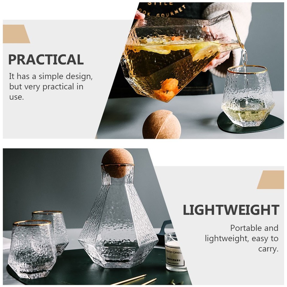 Practical Glass Water Storage Container Transparent Water Cup Beer Mug ...