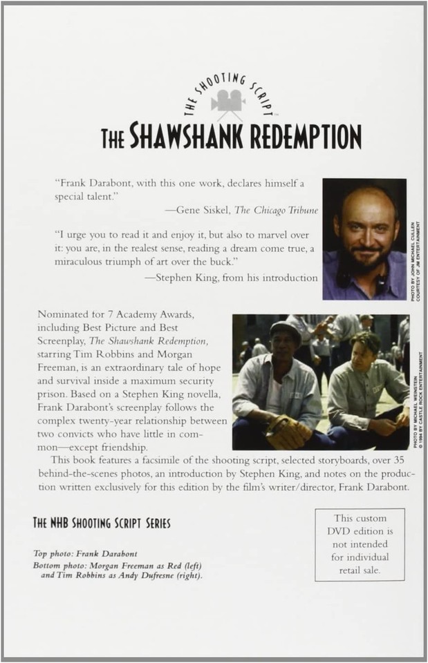 The Shawshank Redemption (DVD) Brian Libby Jeffrey DeMunn Joe Ragno (US ...