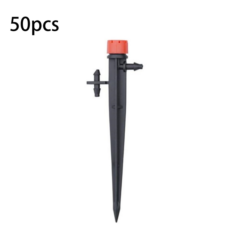 50Pack Adjustable Water Flow Irrigation Dripper Nozzle Stake Emitter ...