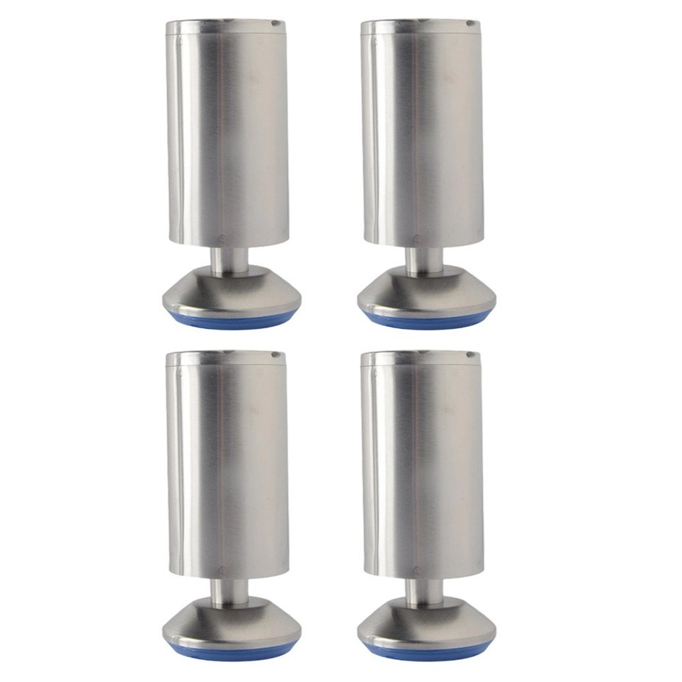 4PCS Round Furniture Legs for Cabinet with Stainless Steel Construction ...