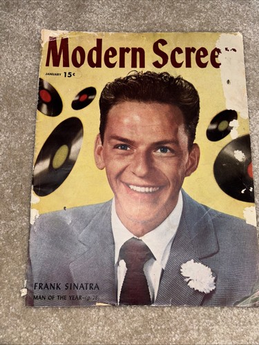 1947 JANUARY MODERN SCREEN MAGAZINE - FRANK SINATRA FRONT COVER - as is ...