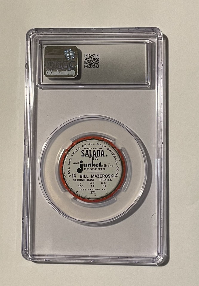 1963 Salada Junket Coins Bill Mazeroski CGC Graded 6.5 EX/NM + | eBay