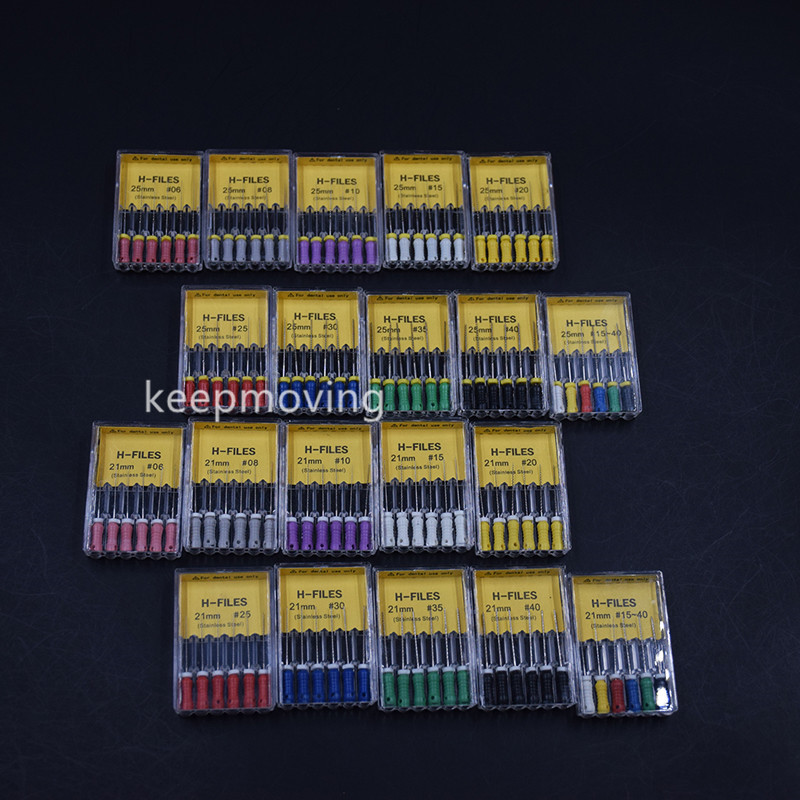 Dental Endodontic Stainless Steel Root Canal Hand Use REAMERS H/K-Files ...