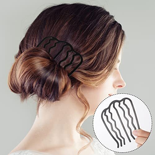 8 Pcs Hair Side Combs Vintage Hair Fork Clip U Shape Messy Bun Maker | eBay