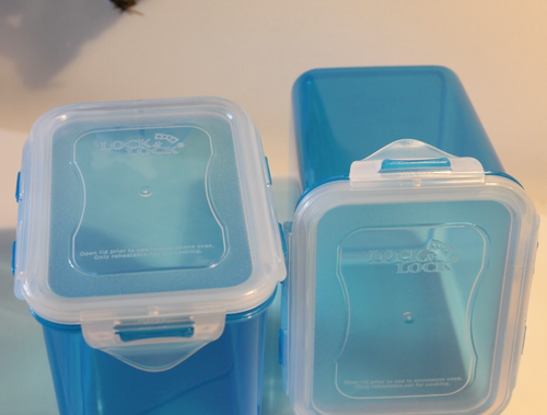 2 Lock und Lock LocknLock Vorratsdosen SET GLETSCHERBLAU 850 ml / HPL ...