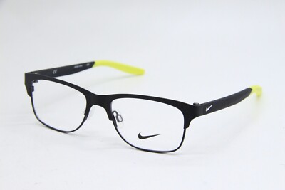 NEW NIKE 5590 001 BLACK YELLOW AUTHENTIC EYEGLASSES 48-16 | eBay