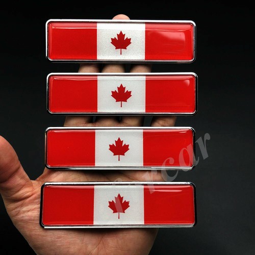 4x Metal Canada Canadian Flag Car Trunk Emblem Badge Motorcycle Gas ...