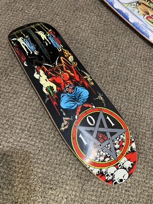 New 101 World Industries Natas Kaupas Devil Worship Skateboard Deck C&D ...