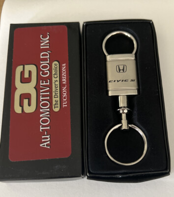 HONDA CIVIC SI Chrome Silver Aluminum Valet Keychain Licensed | eBay