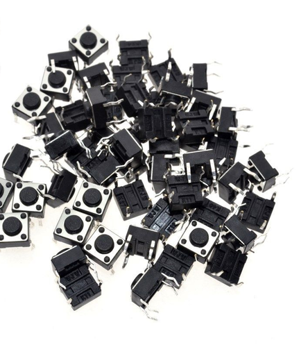 Self Reset Tactile Push Buttons Micro Switch Direct Plug In DIP 6x6x4 ...