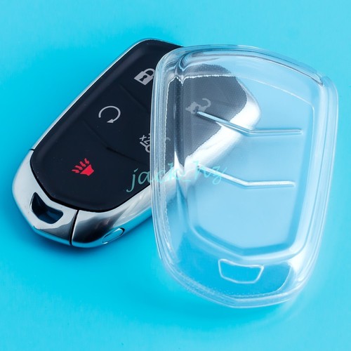 Transparent Clear Car Key Fob Cover Case Holder For Cadillac XT4 XT5 ...