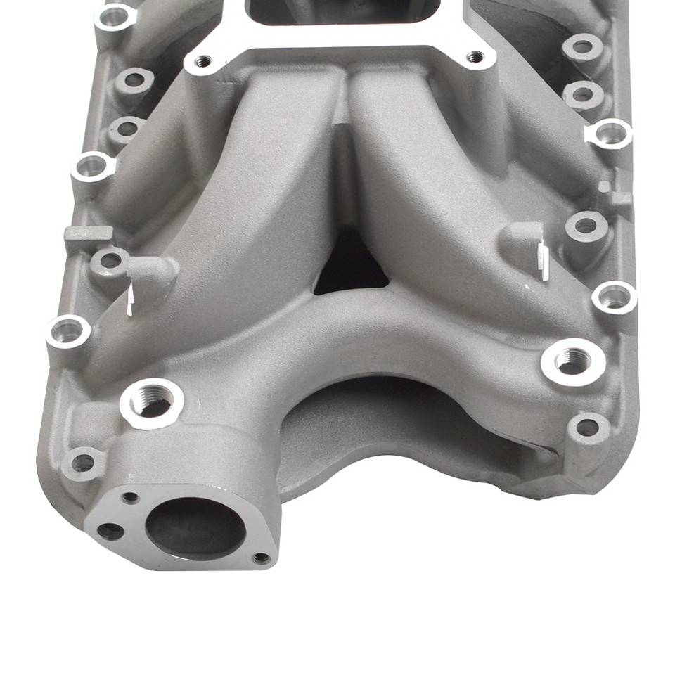 For Ford 351W Windsor V8 SBF New Satin Aluminum Single Plane Intake ...