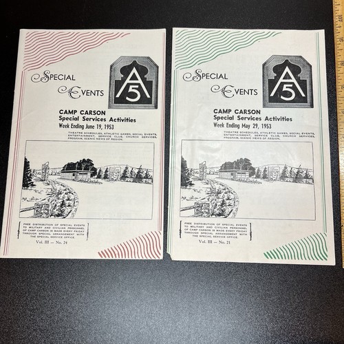 Camp Carson Special Events Services Activities 1953 Colorado Springs ...