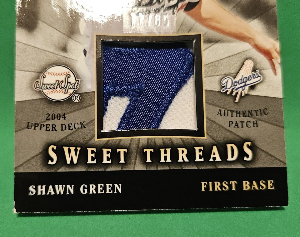 2004 Sweet Spot Sweet Threads Shawn Green Game Used Patch 77/85 #STS-SG ...