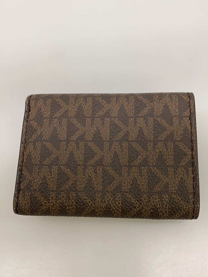 MICHAEL KORS Tri-fold Wallet BRW All-over Pattern Women's | eBay