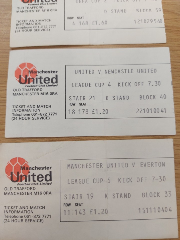 5 MANCHESTER UNITED HOME TICKETS 1976/77 ALL LISTED | eBay UK