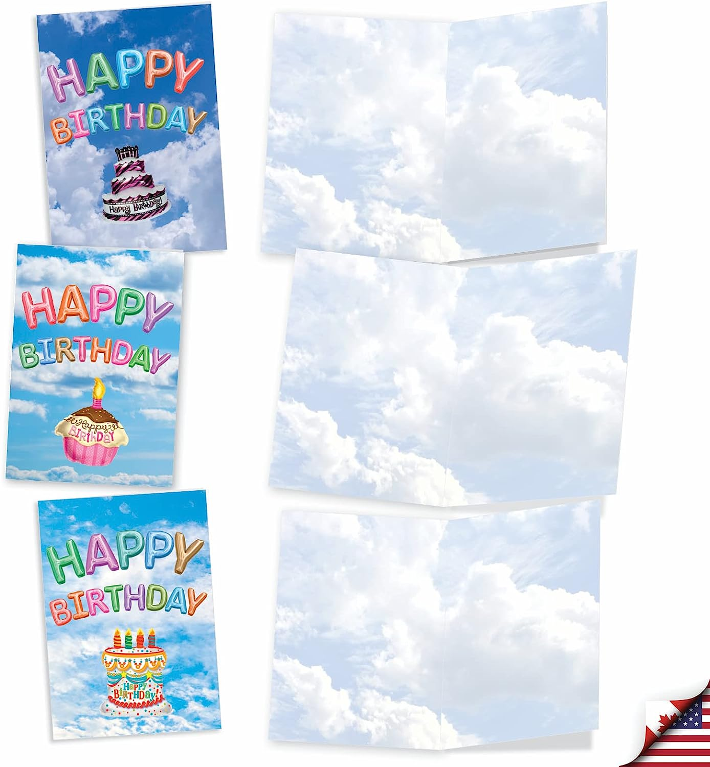 Nobleworks, Inflated Messages - 10 Birthday Cards Boxed - Bulk Set ...