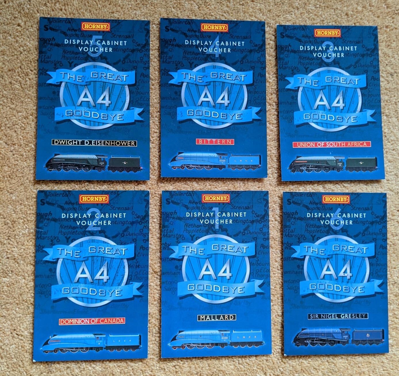 Hornby The Great Goodbye 6 Locos incs DISPLAY CASE with certificates ...