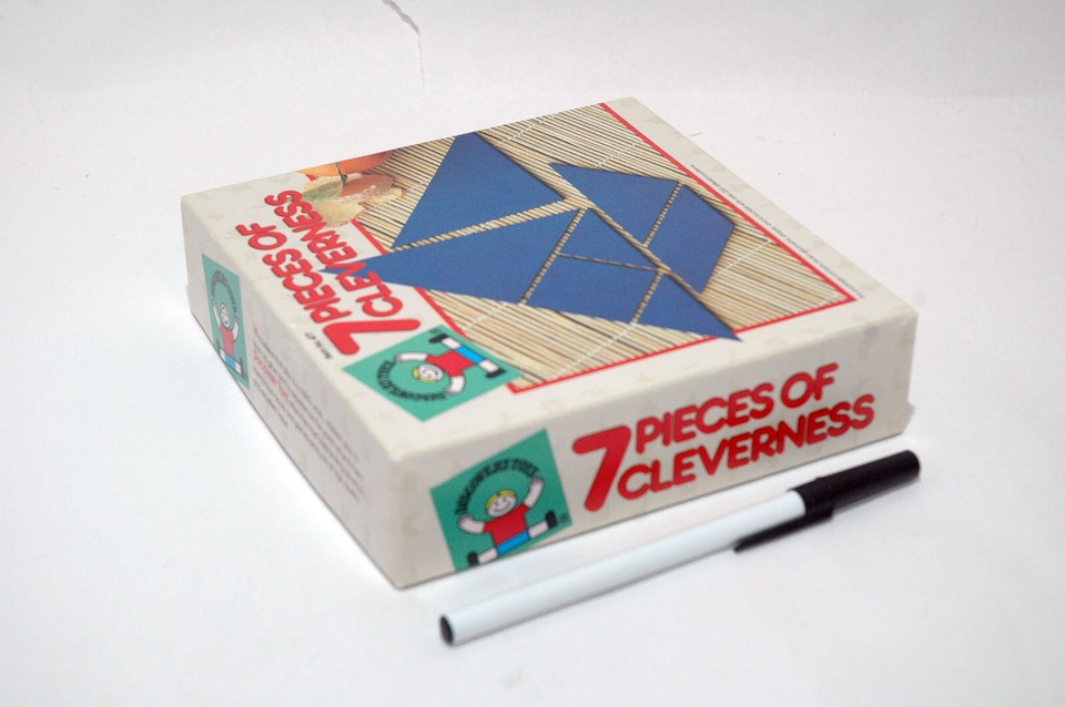 7 Pieces of Cleverness Tangram - Discovery Toys 1986 COMPLETE (read ...