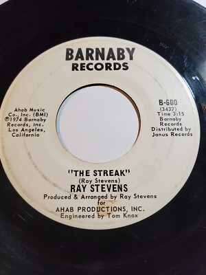 RAY STEVENS - "The Streak/You've Got The Music Inside" Barnaby Records ...