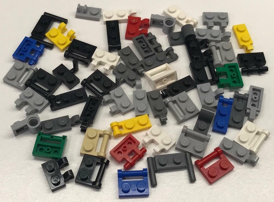 100 Assorted Lego 1x2 Modified Plates Lot: bulk pieces: 2x1 clips ...