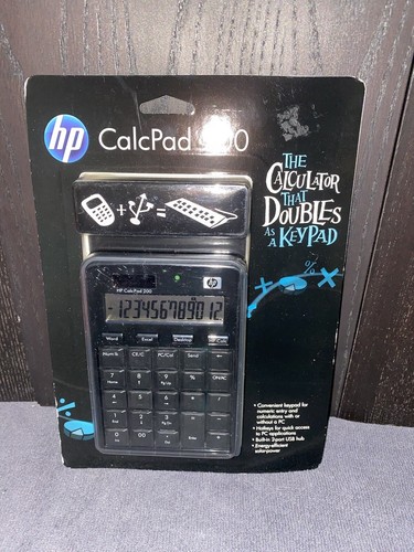 HP CalcPad 200 Basic Calculator Doubles As Keypad PC Excel Word Solar ...
