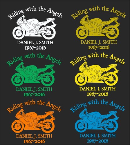 MOTORCYCLE SPORT BIKE MEMORIAL WINDOW DECAL...PICK YOUR SIZE & COLOR | eBay