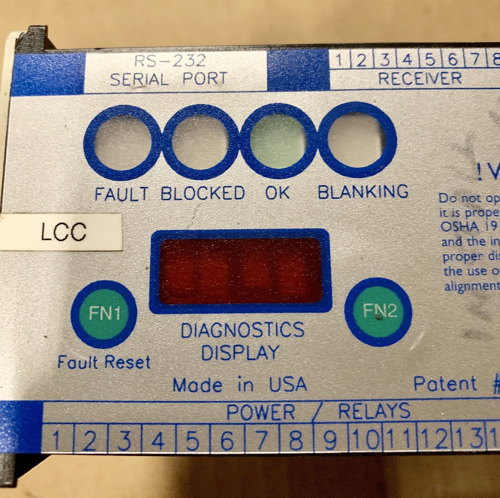 TRIAD Microguard DR-24-0F1-20 Light Curtain Control Box In Excellent ...