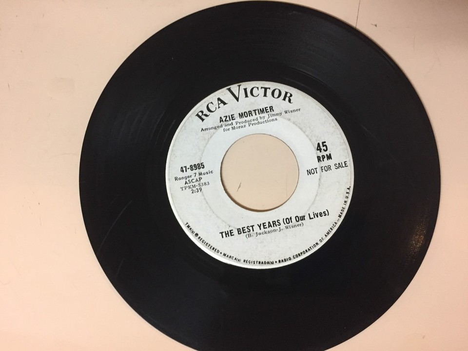 NORTHERN SOUL 45 RPM RECORD- AZIE MORTIMER - RCA VICTOR 47-8985- PROMO ...