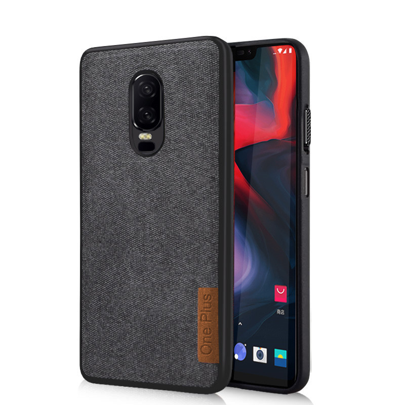 Shockproof Soft TPU+Flannel Leather Skin Back Cover Case For Oneplus 6 ...