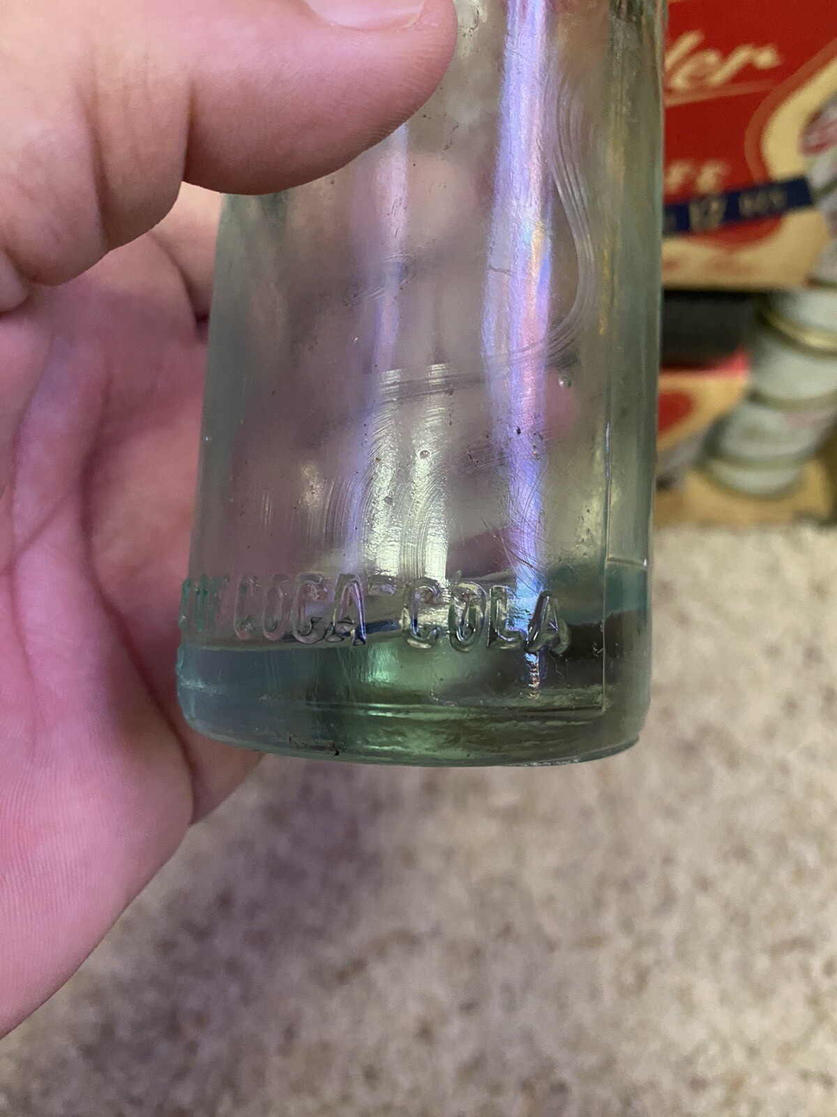 Coca Cola Bottle Trademark Registered Script Embossed Shoulder And ...