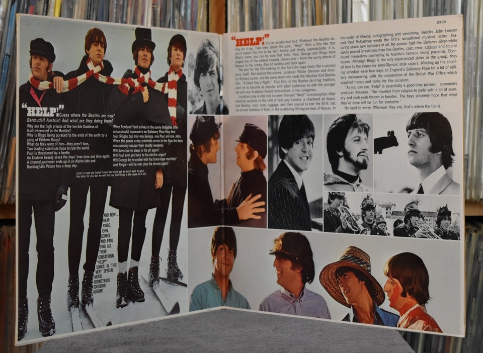 BEATLES HELP! 1976 JACKSONVILE ORANGE PRESS CAPITOL GATEFOLD RICE INNER ...