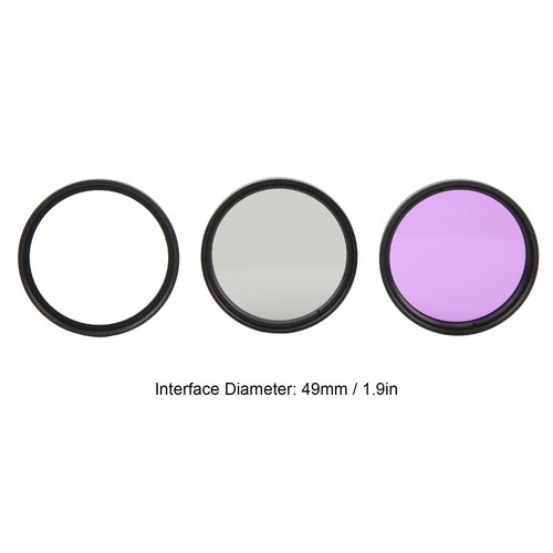 3pcs/set 49mm Multi Coated Lens Filter Camera UV CPL FLD Lens Filter ...