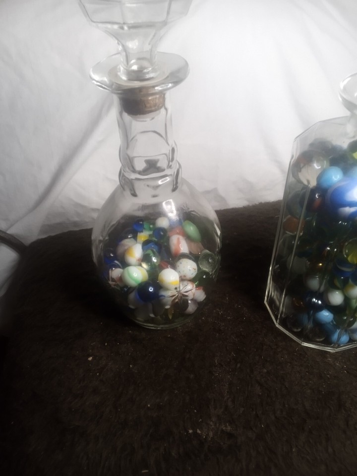Jar Full of Old Marbles Unsorted Very Clean Beautiful Color Assortment ...