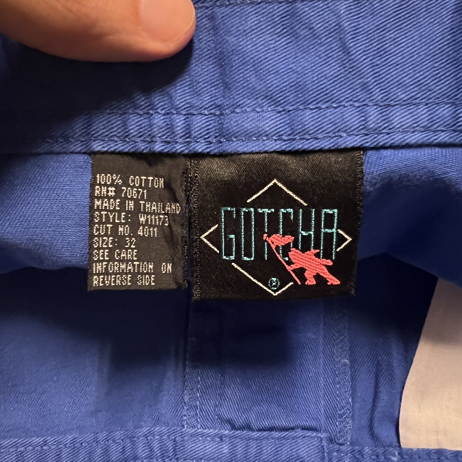 Gotcha Blue Canvas Chino Shorts Mens 32 NOS Surf Skate 80s Vintage | eBay