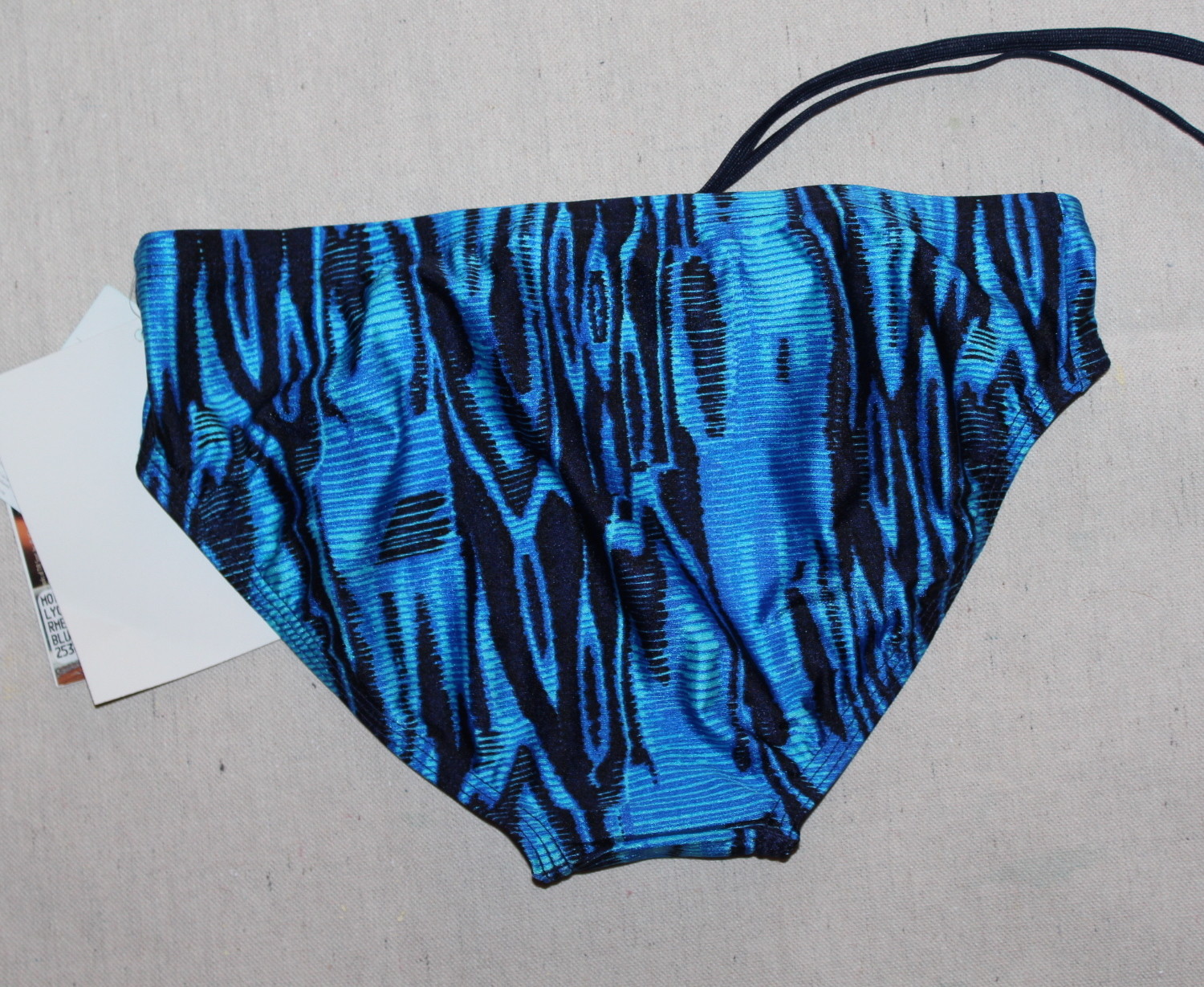 NEW TYR Sz 32 M Men's FUNKY BLUE MODERNIST RACY Swim Briefs Bikini ...