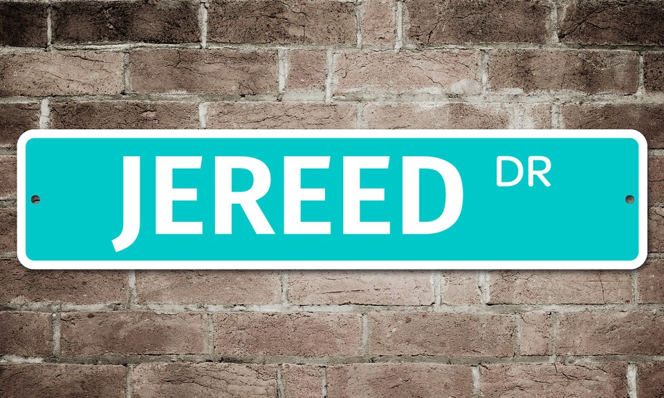 6384 SS Jereed 4" x 18" Novelty Street Sign Aluminum | eBay