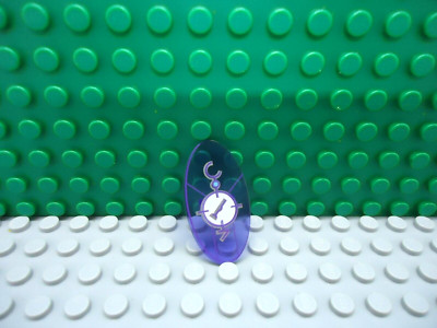 Lego mini figure 1 Trans Purple Oval Shield Dimensions Keystone with ...