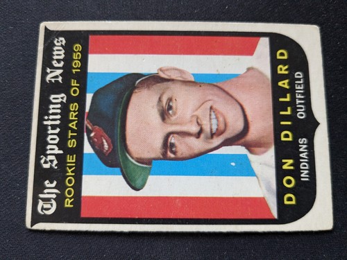 1959 Topps Baseball Card # 123 Don Dillard - Cleveland Indians RC (VG ...
