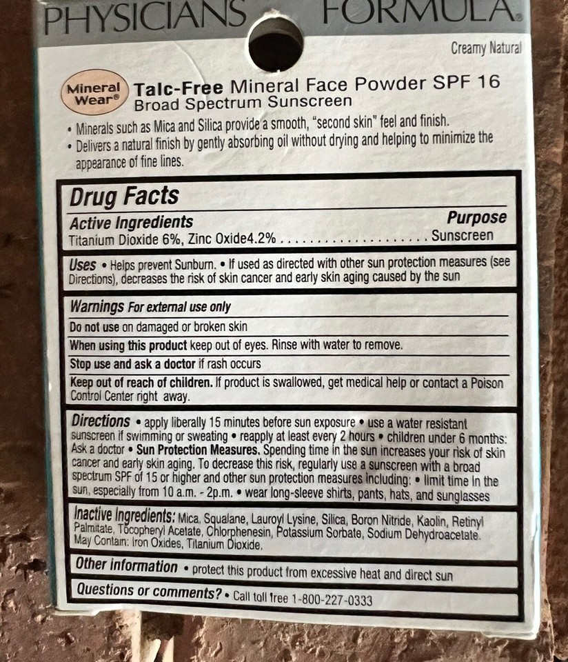 Physicians Formula Mineral Wear Talc-Free Mineral Face Powder creamy ...