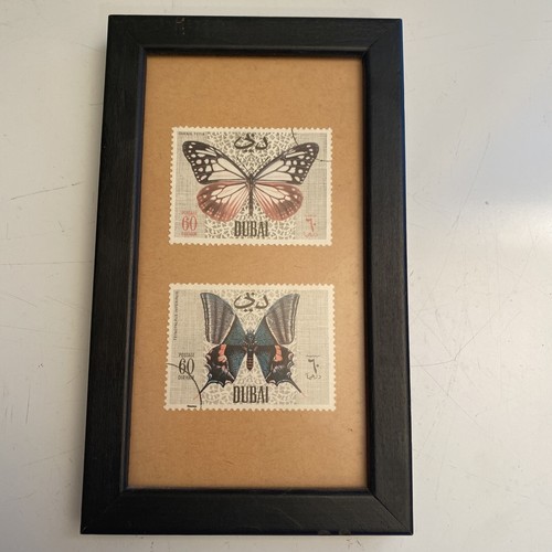 Framed Dubai Butterfly Postage Stamps | eBay