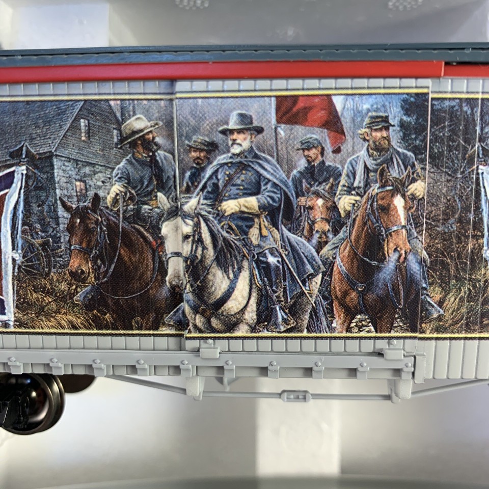 Civil war Confederate Express Train Set 1 Car & Full oval Track W/ COA ...