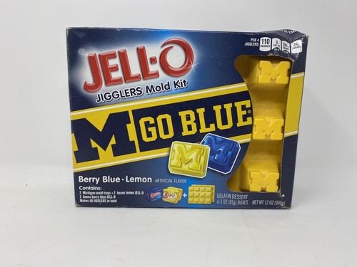 JELL-O UNIVERSITY of MICHIGAN Go BLUE JIGGLERS MOLD KIT U of M Jello ...