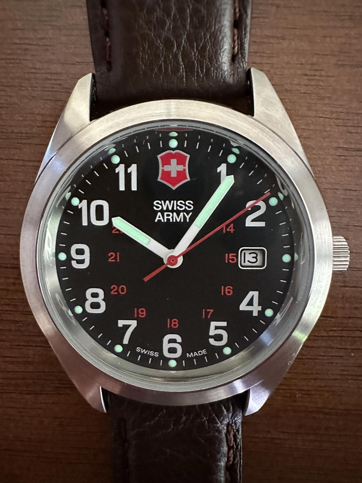 Victorinox Swiss Army Field Watch 40mm Black Dial Date Stainless Steel ...